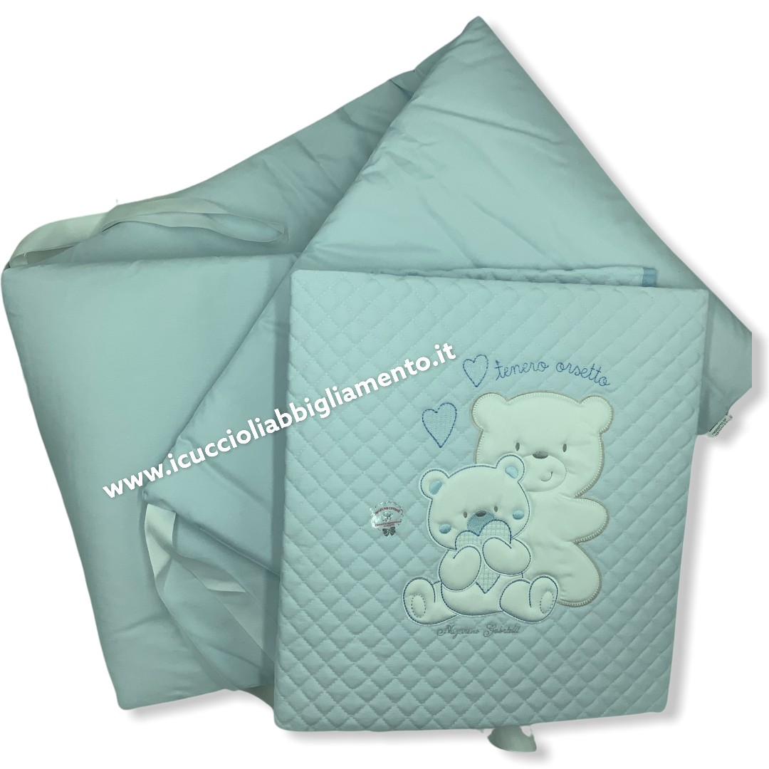 Nazareno Gabrielli Trapuntina ricamata + paracolpi per culla/lettino art.482 - Shop online I ...